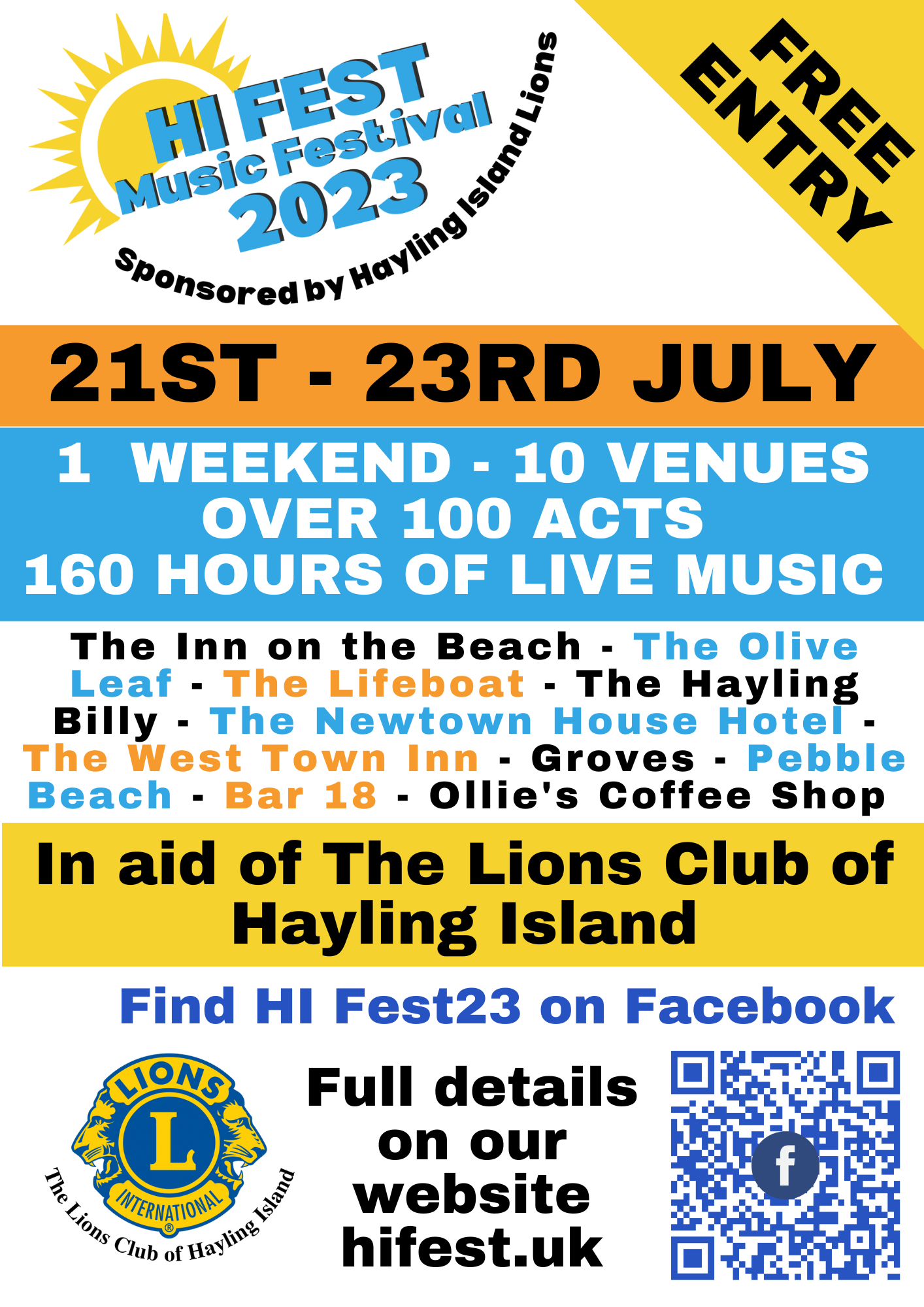 Hi Fest 23; Your FREE Music Festival, working with and in support of ...